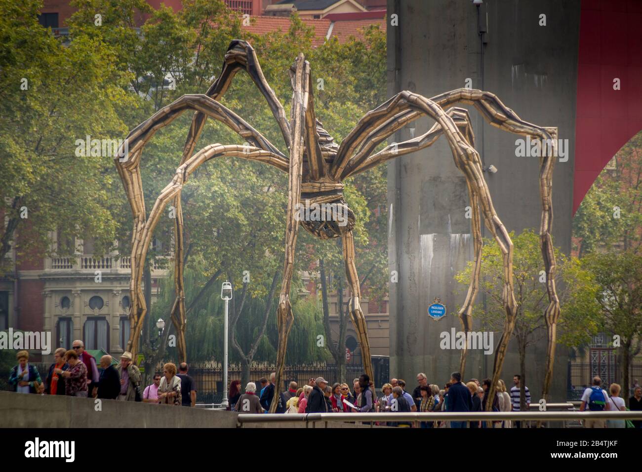 Bilbao, Spain - October 8, 2012: View of Louise Bourgeois giant 11 ...