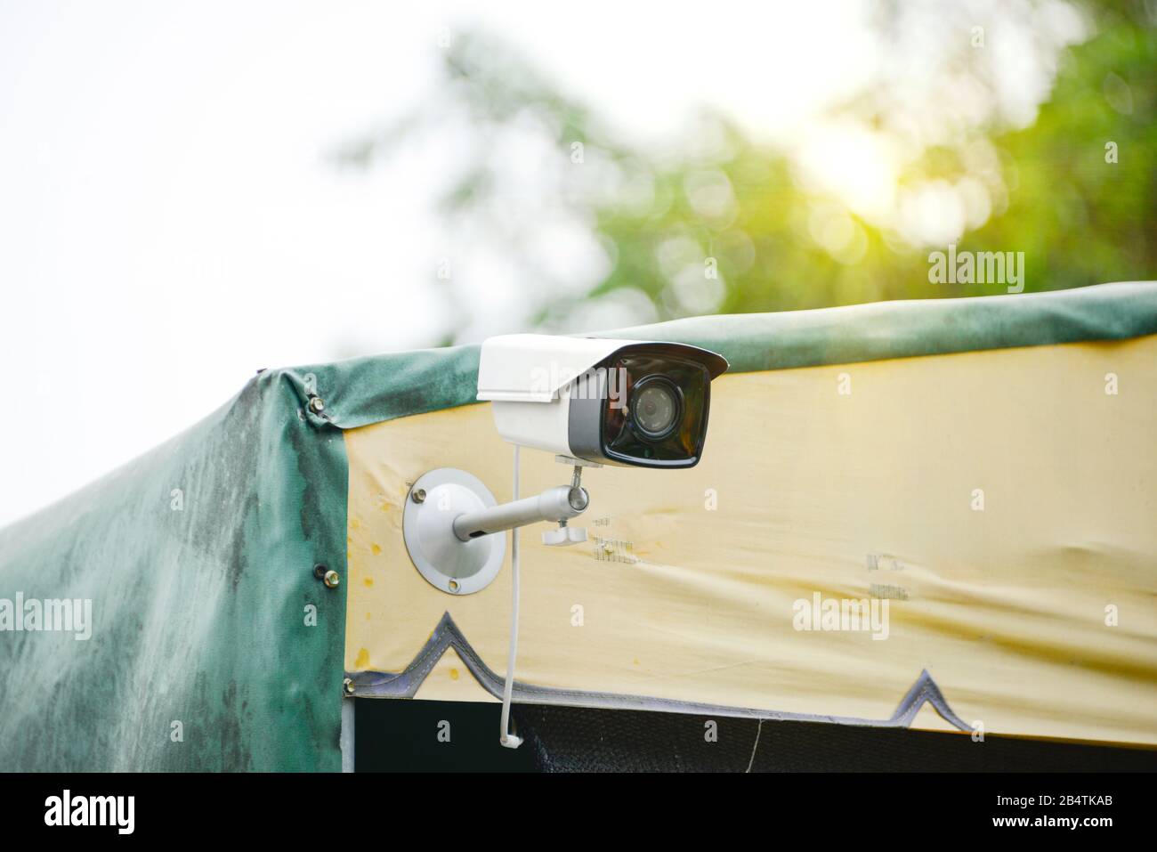 Surveillance camera in the open air Stock Photo - Alamy