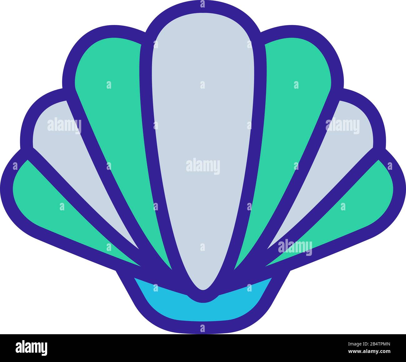 shell icon vector. Isolated contour symbol illustration Stock Vector ...