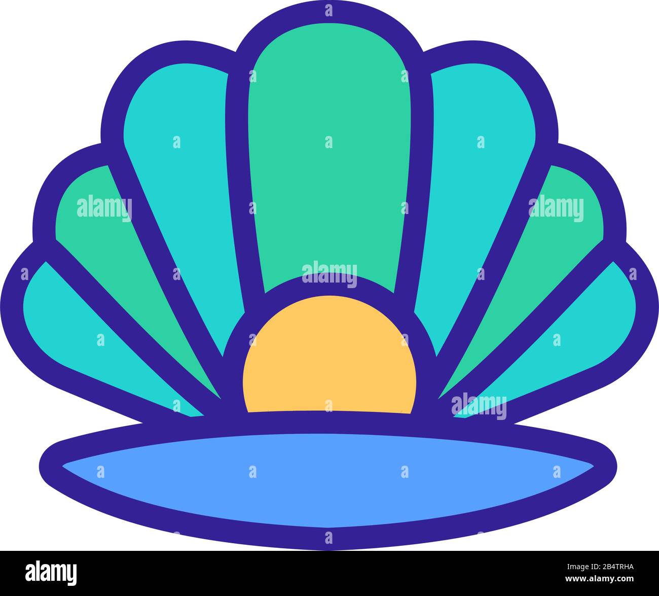 shell icon vector. Isolated contour symbol illustration Stock Vector ...