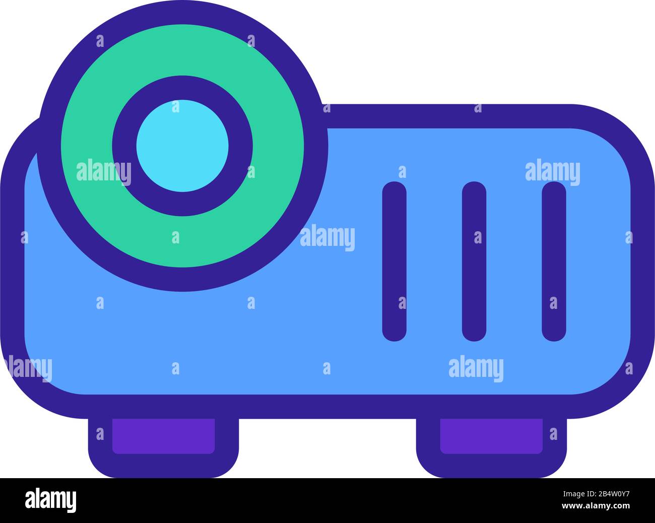 video projector icon vector. Isolated contour symbol illustration Stock ...