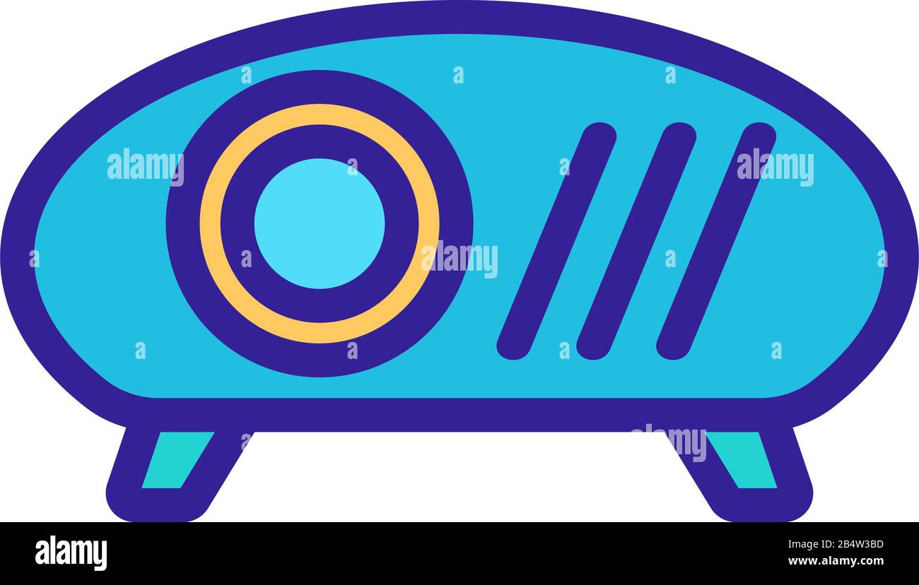 presentation projector icon vector. Isolated contour symbol ...