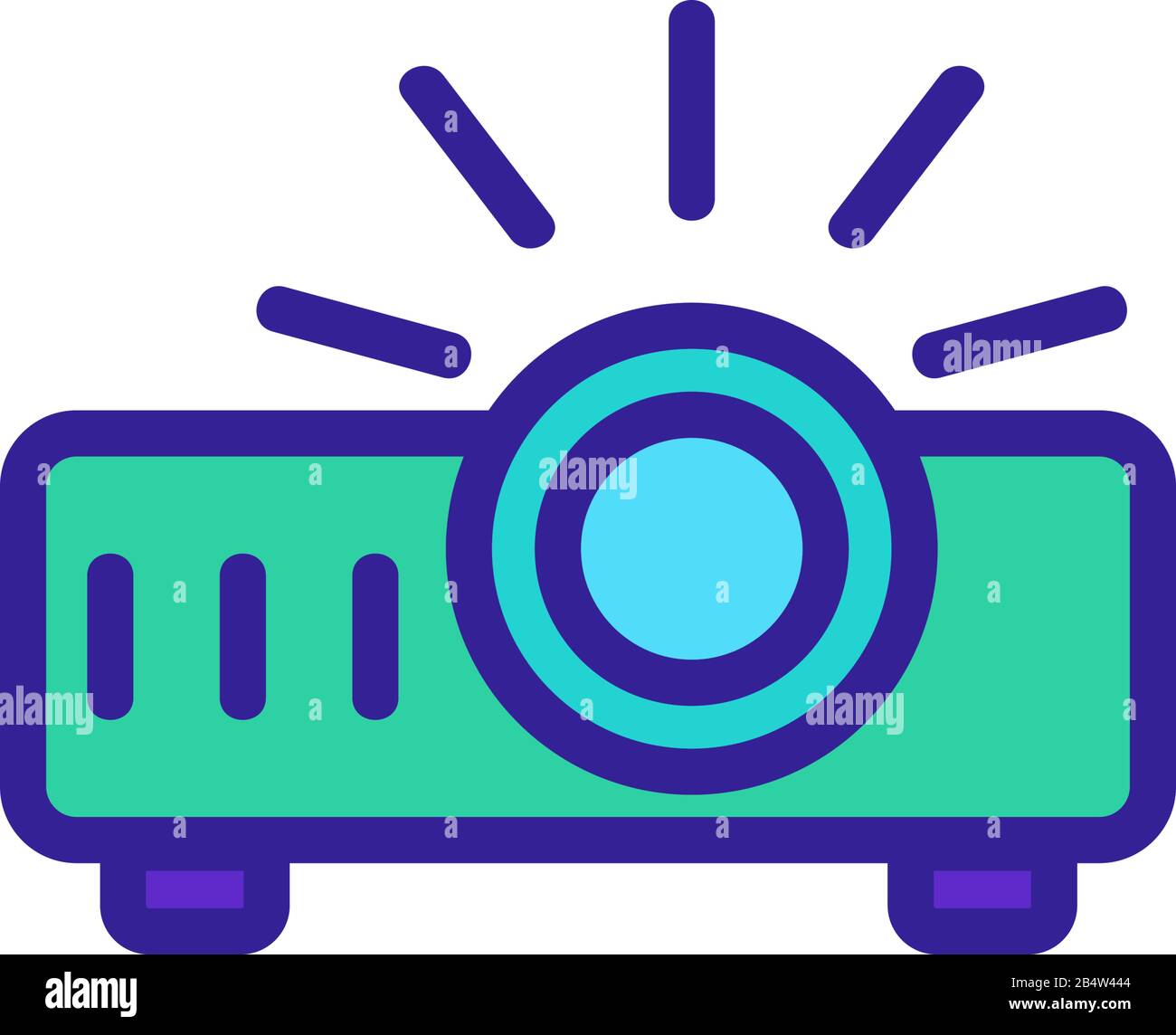 presentation projector icon vector. Isolated contour symbol ...