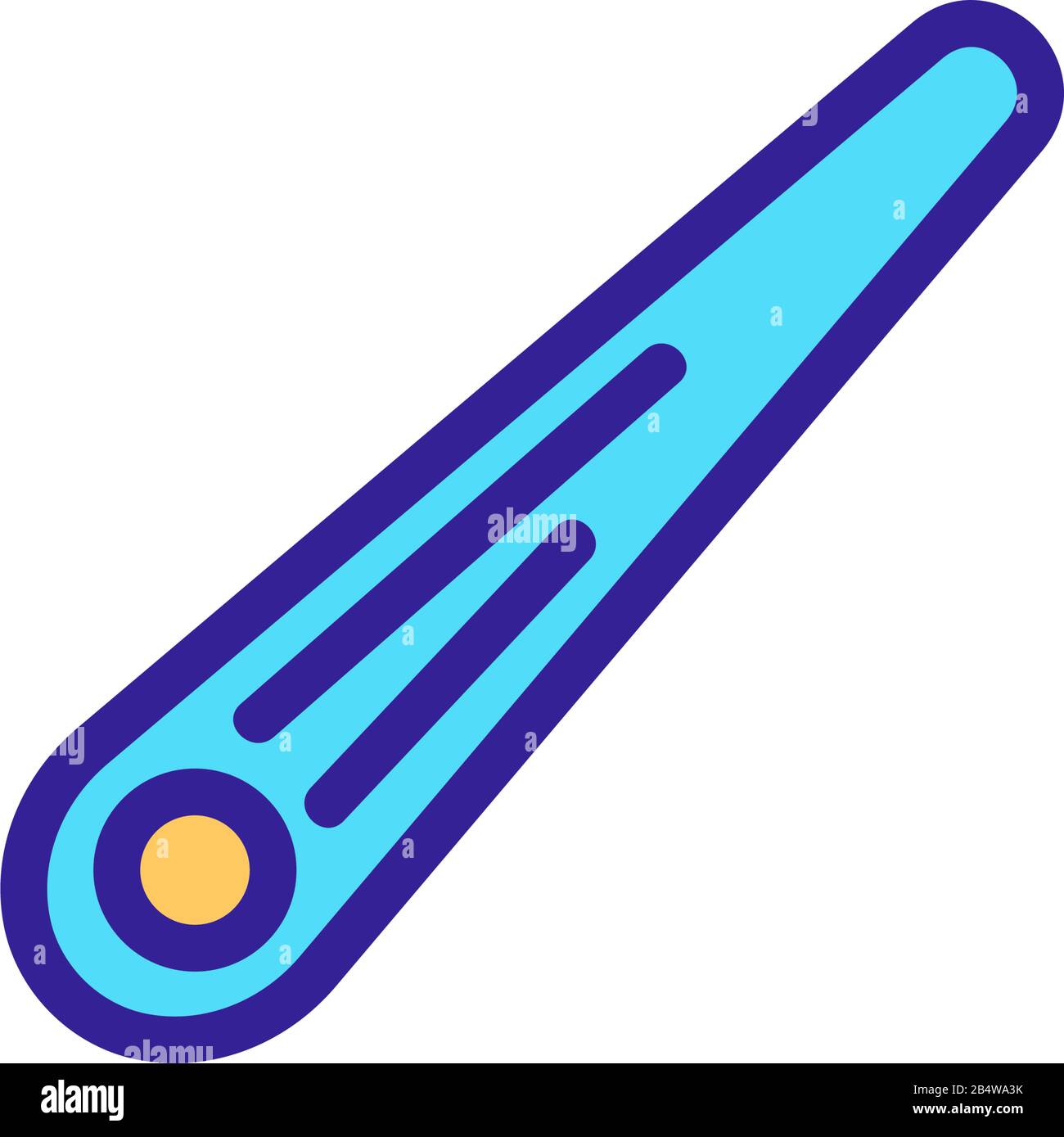 meteorite icon vector. Isolated contour symbol illustration Stock ...