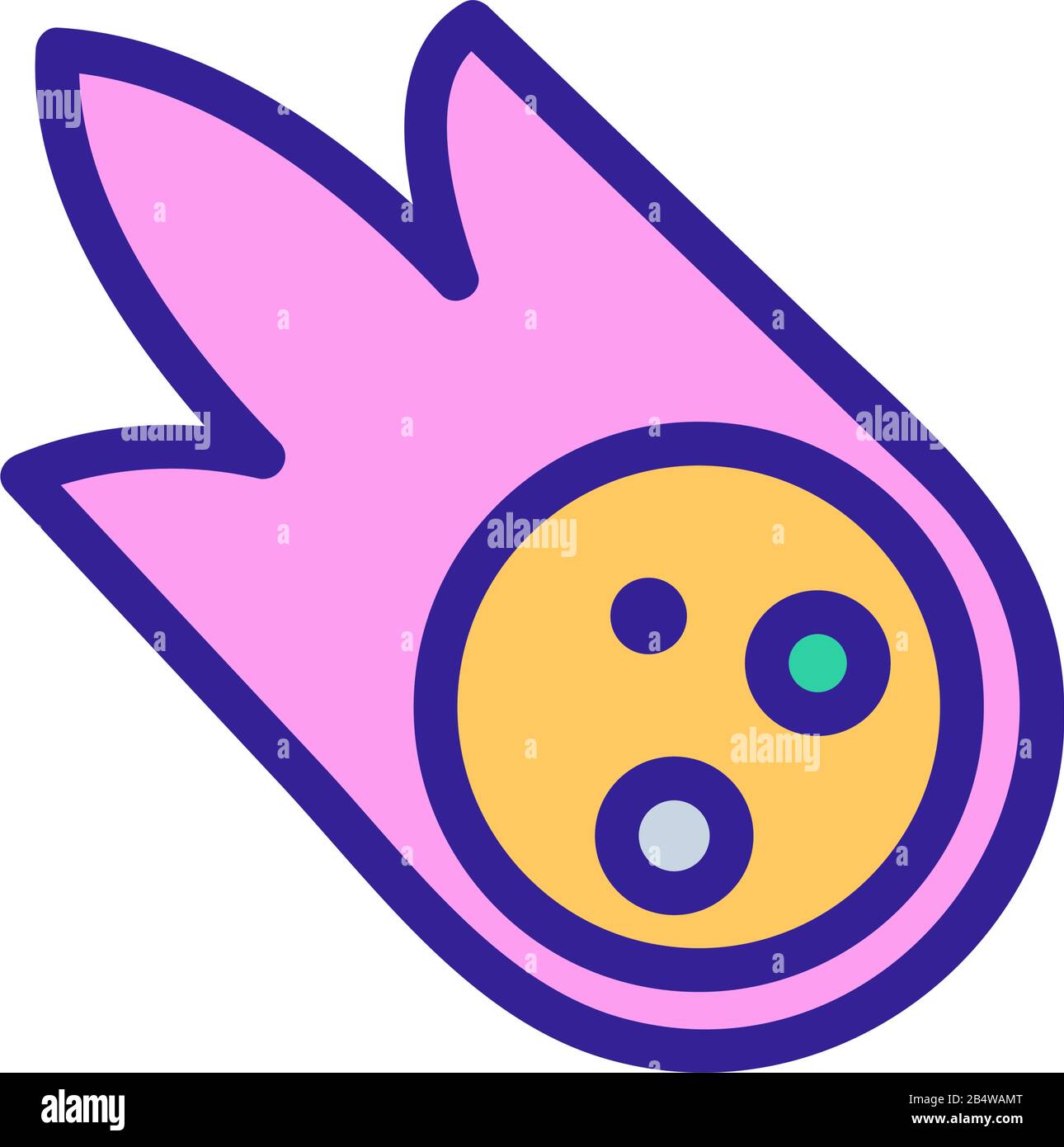 meteorite icon vector. Isolated contour symbol illustration Stock ...