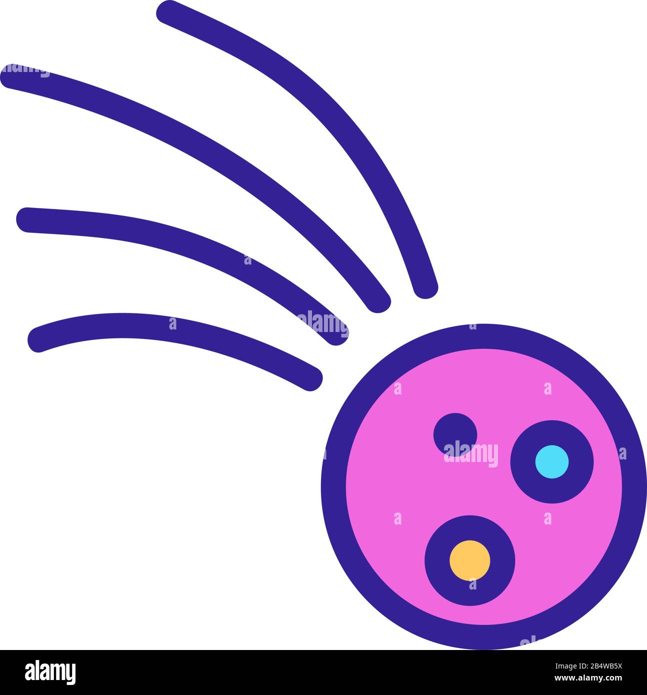 meteorite icon vector. Isolated contour symbol illustration Stock ...