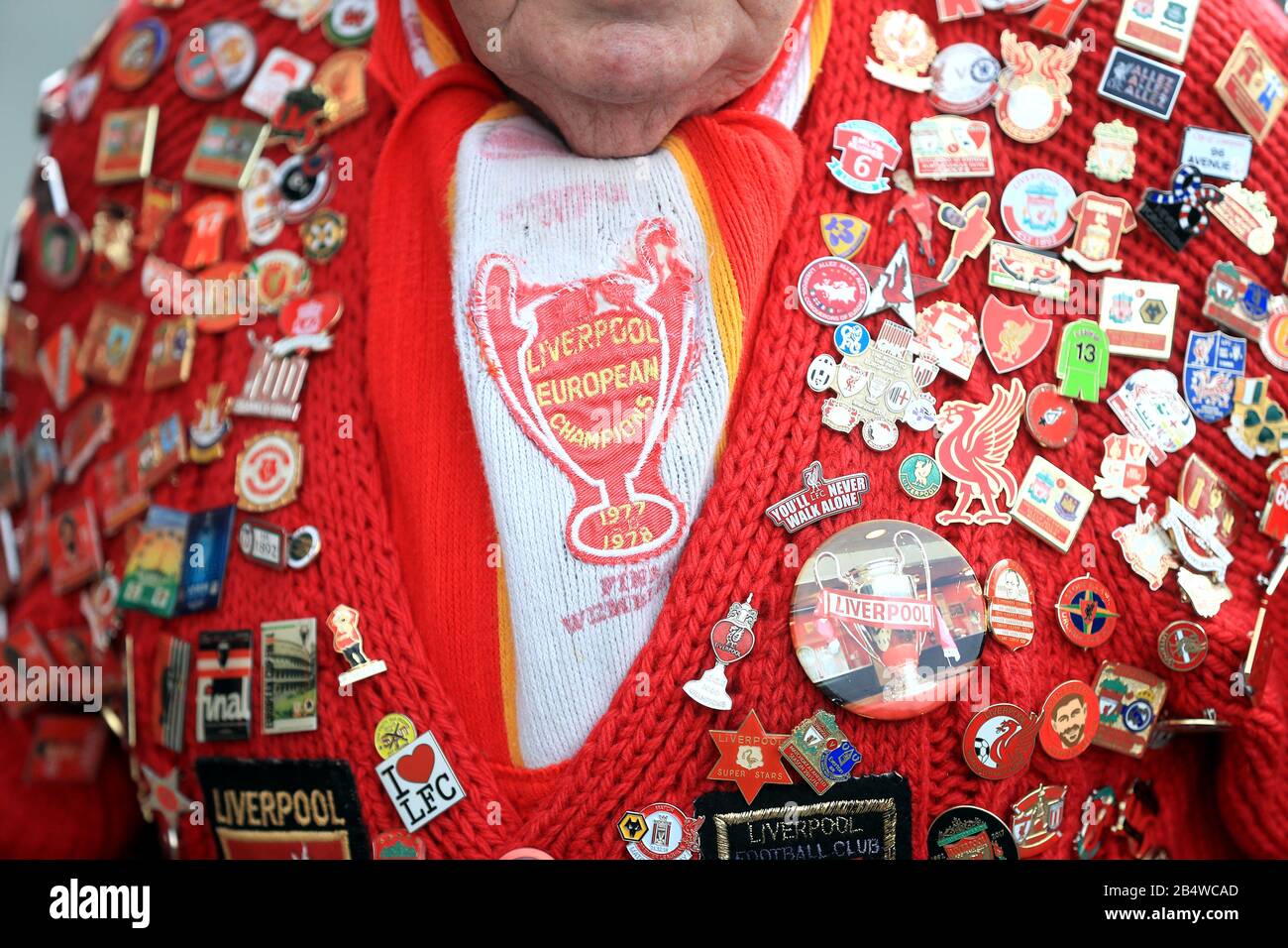 Liverpool fans outside ground hi-res stock photography and images - Alamy