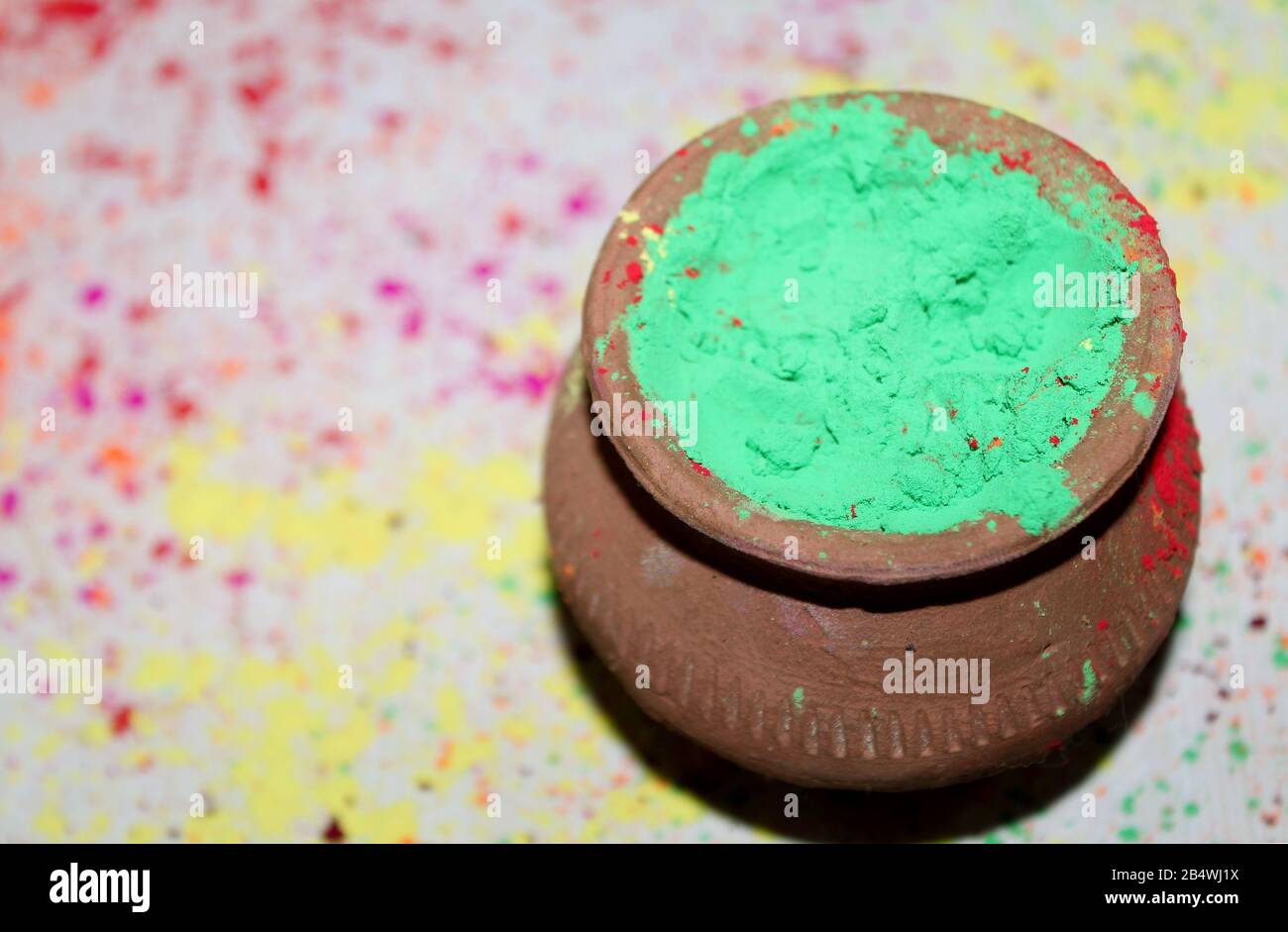 colorful traditional holi powder in bowls, Organic Gulal colors for ...