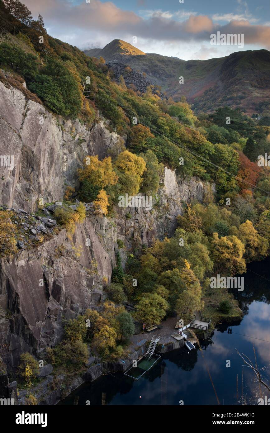 Slate quarry in Llanberis, Gwynedd, North Wales, UK Stock Photo - Alamy