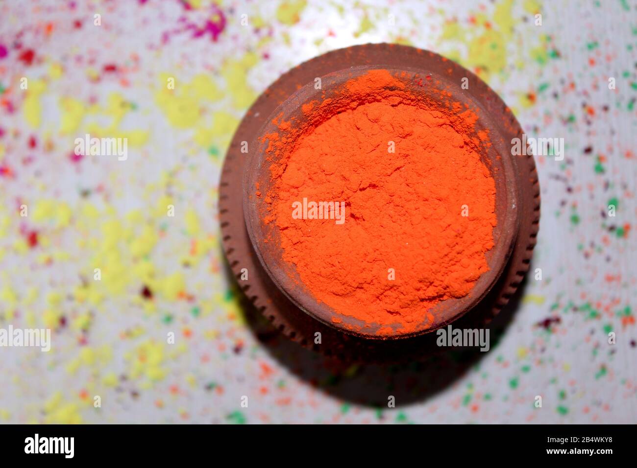 colorful traditional holi powder in bowls, Organic Gulal colors for ...