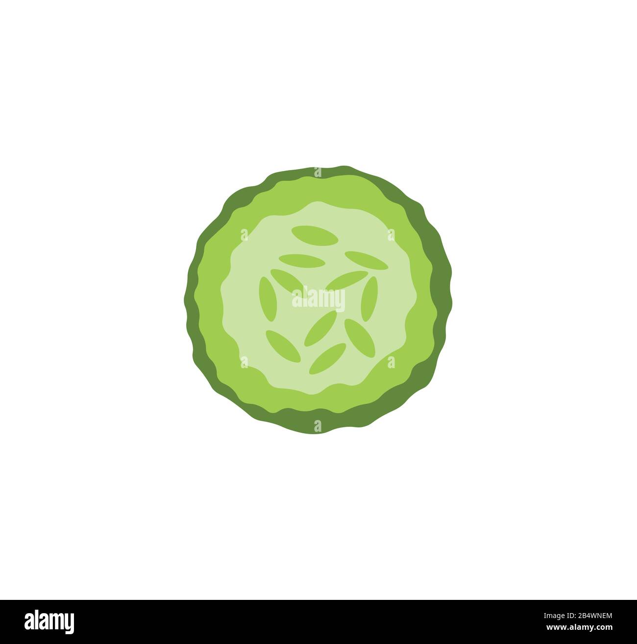 Cucumber slice flat vector illustration Stock Vector Image & Art - Alamy