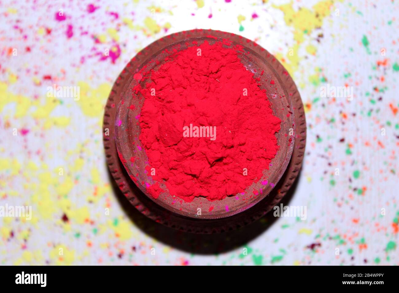 colorful traditional holi powder in bowls, Organic Gulal colors for ...