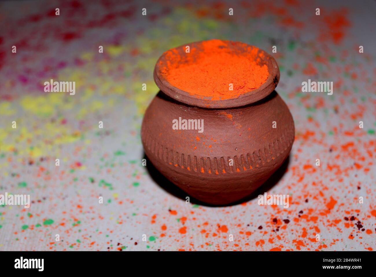 colorful traditional holi powder in bowls, Organic Gulal colors for ...