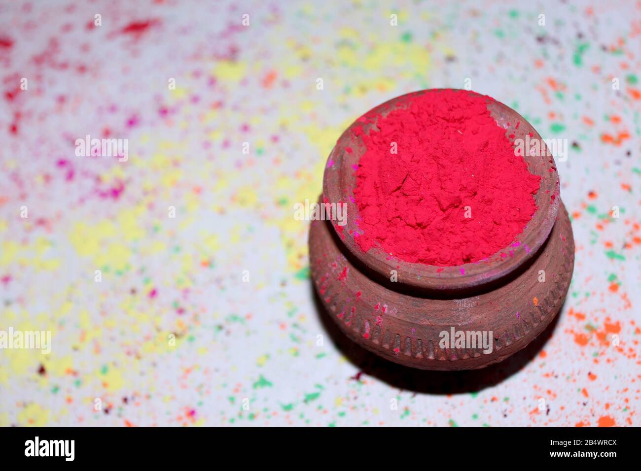 colorful traditional holi powder in bowls, Organic Gulal colors for ...