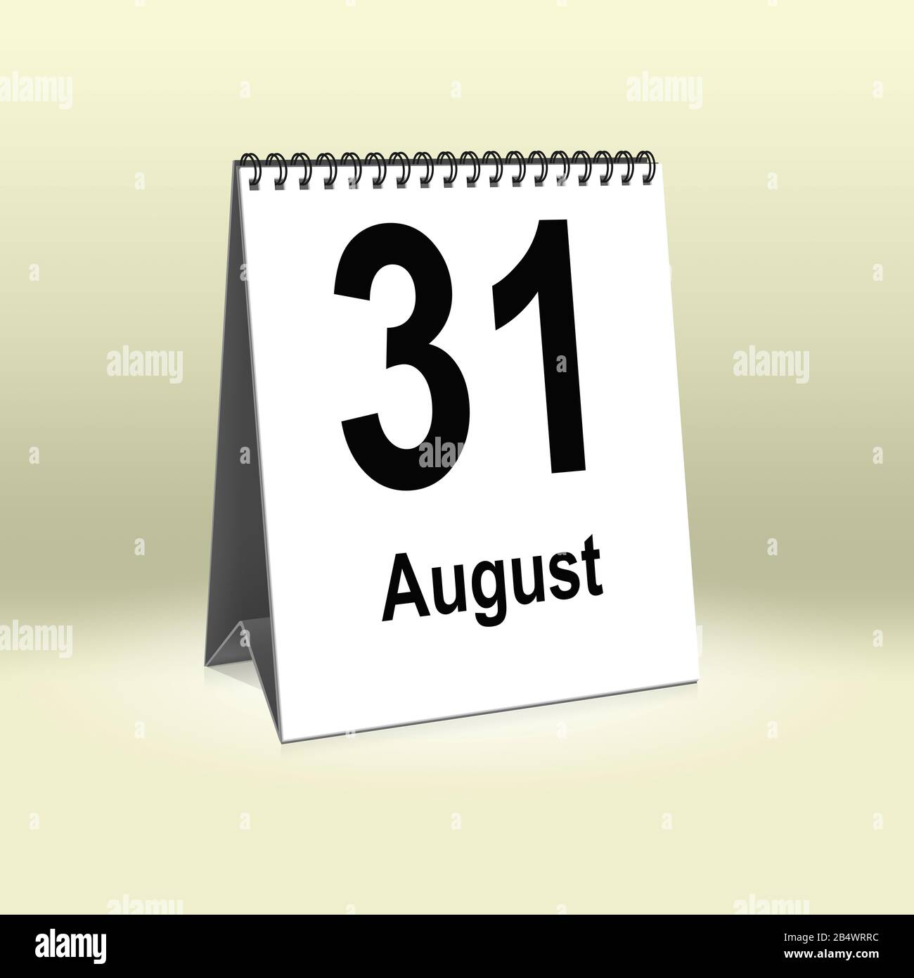 A calendar for the desk shows August 31th | Ein Kalender für den ...