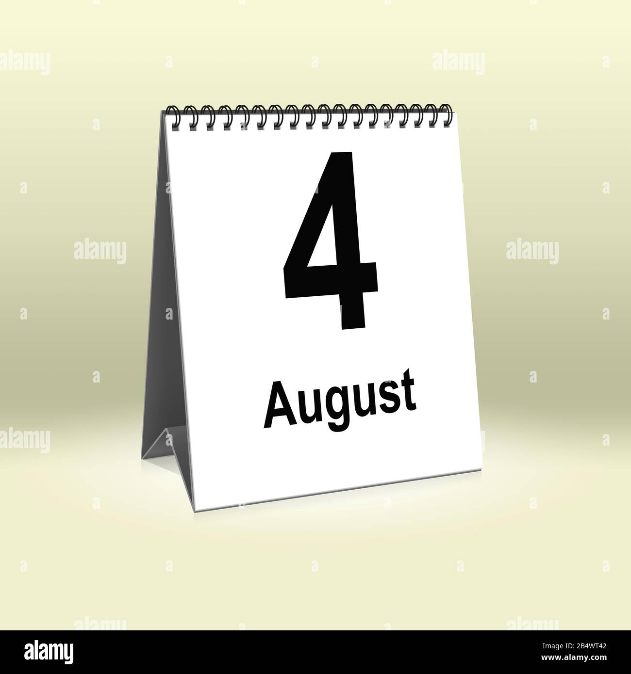 A calendar for the desk shows August 4th | Ein Kalender für den ...