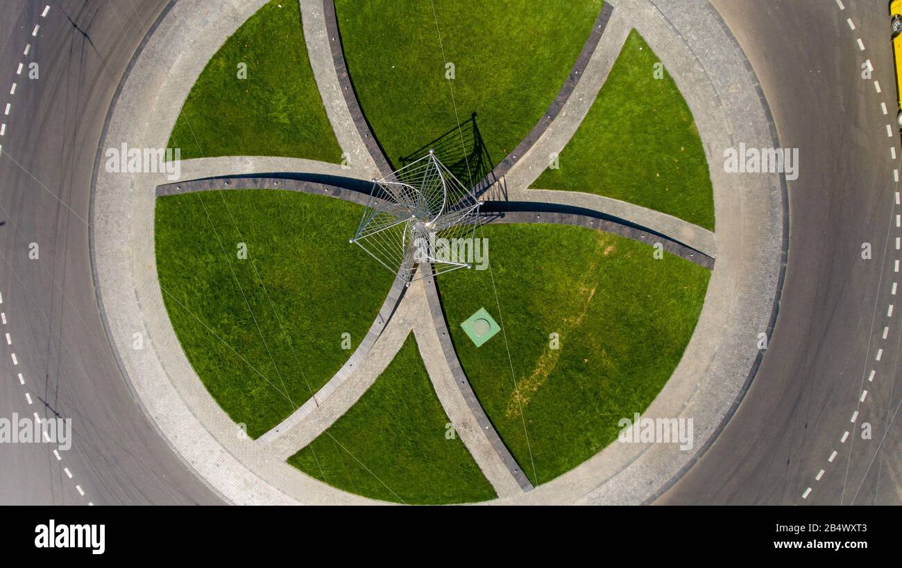 Top view of the road with a circular motion Stock Photo - Alamy