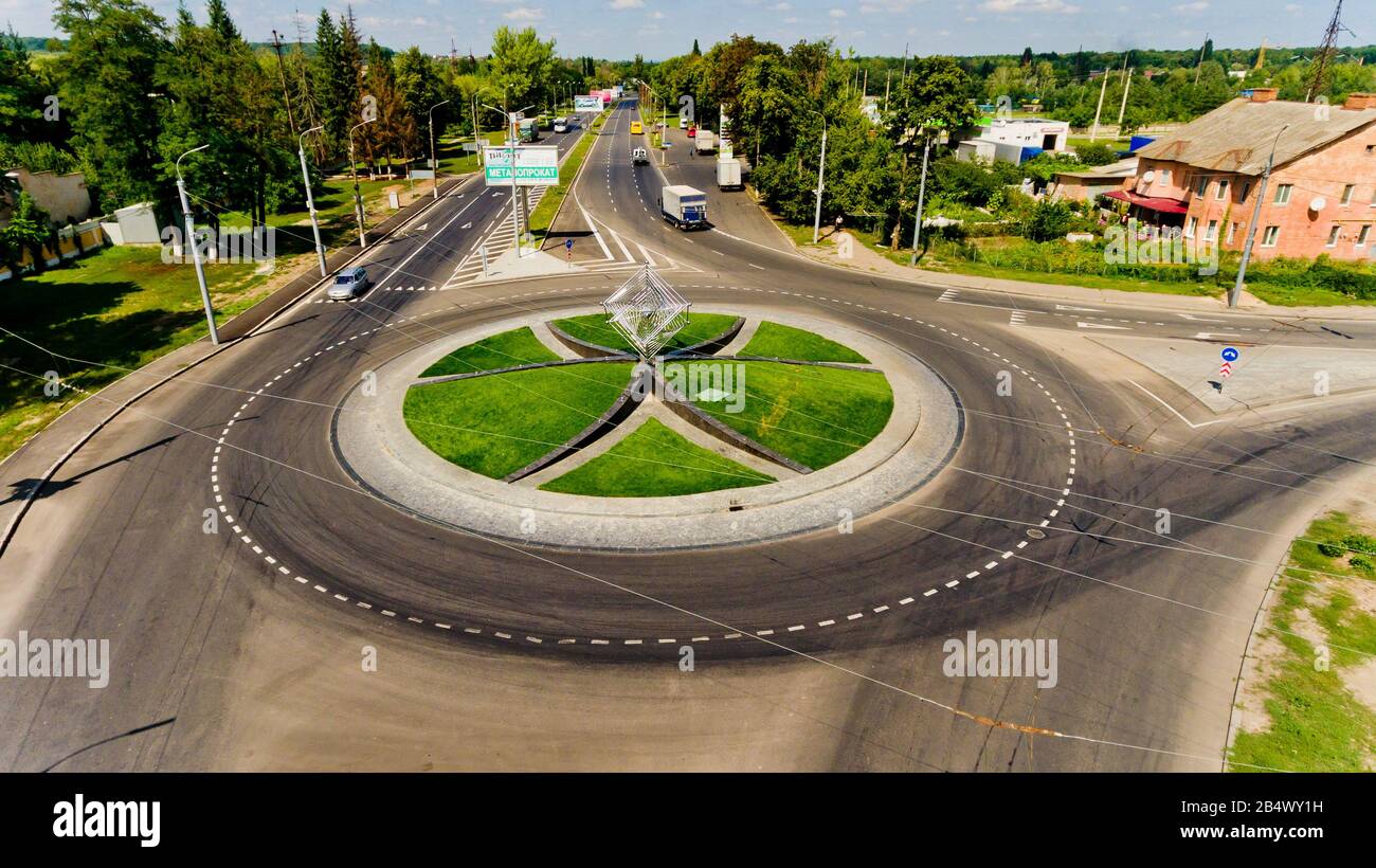 Top view road circular motion hi-res stock photography and images - Alamy