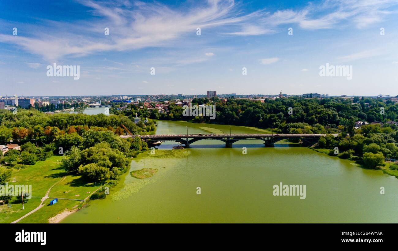 Reconstruction of the bridge over the South Bug River Stock Photo - Alamy