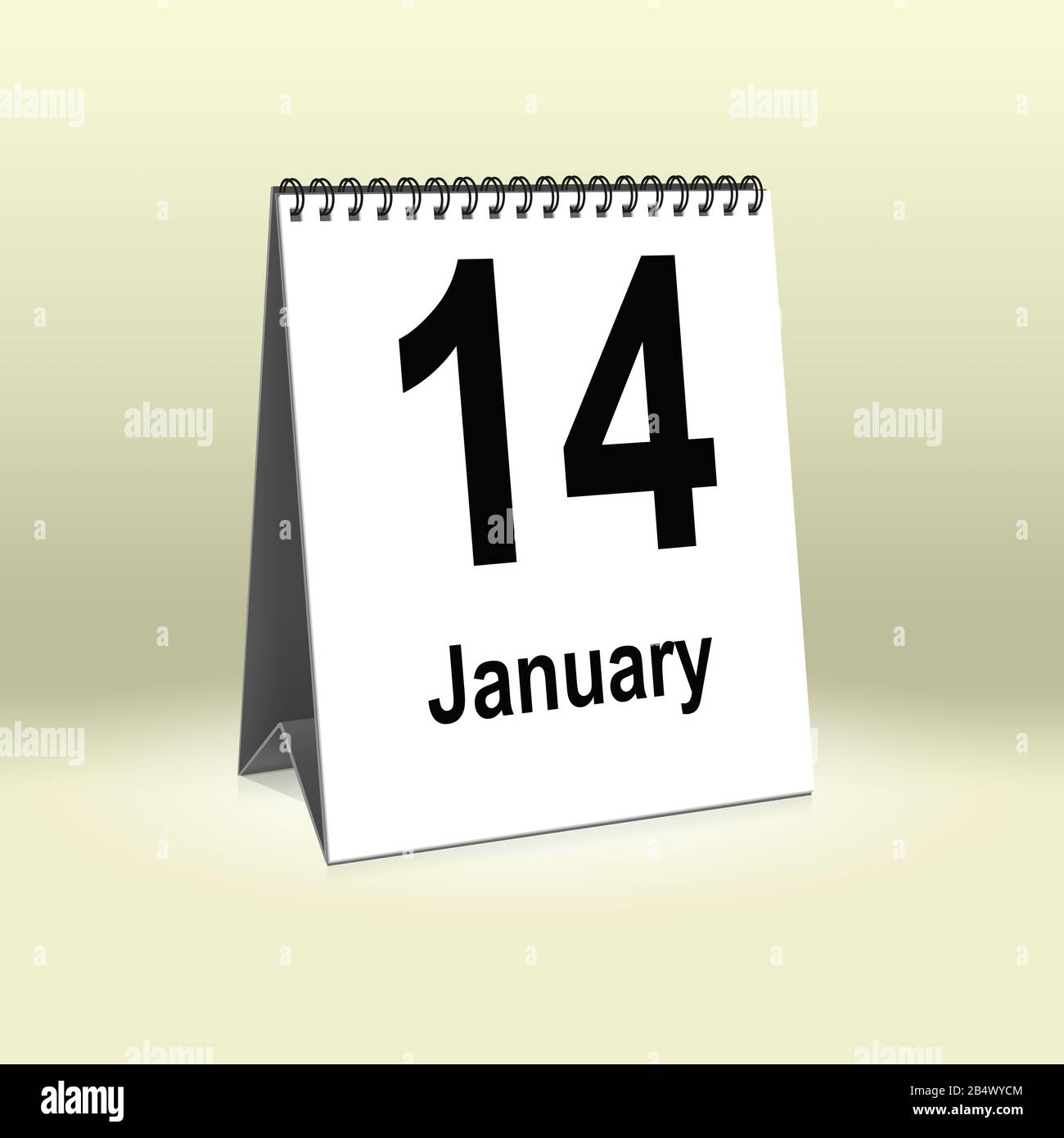 A calendar for the desk shows January 14th | Ein Kalender für den ...