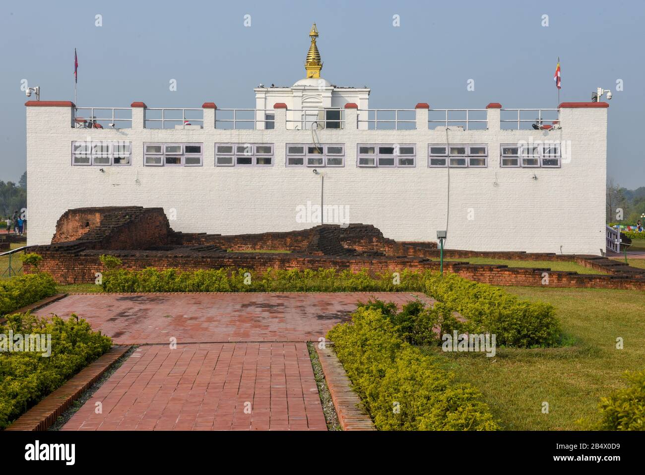 Maya Devi temple birth place of Buddha at Lumbini on Nepal Stock Photo ...
