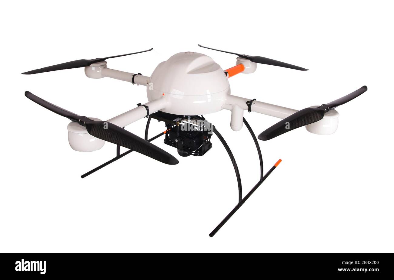 quadrocopter drone isolated on white background Stock Photo - Alamy