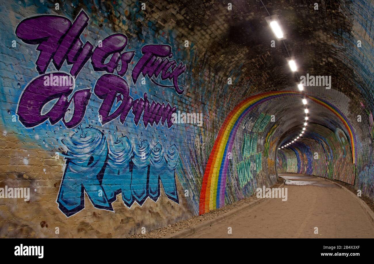 Colinton Tunnel, Edinburgh, Scotland, UK. 7th March 2020. Expected ...