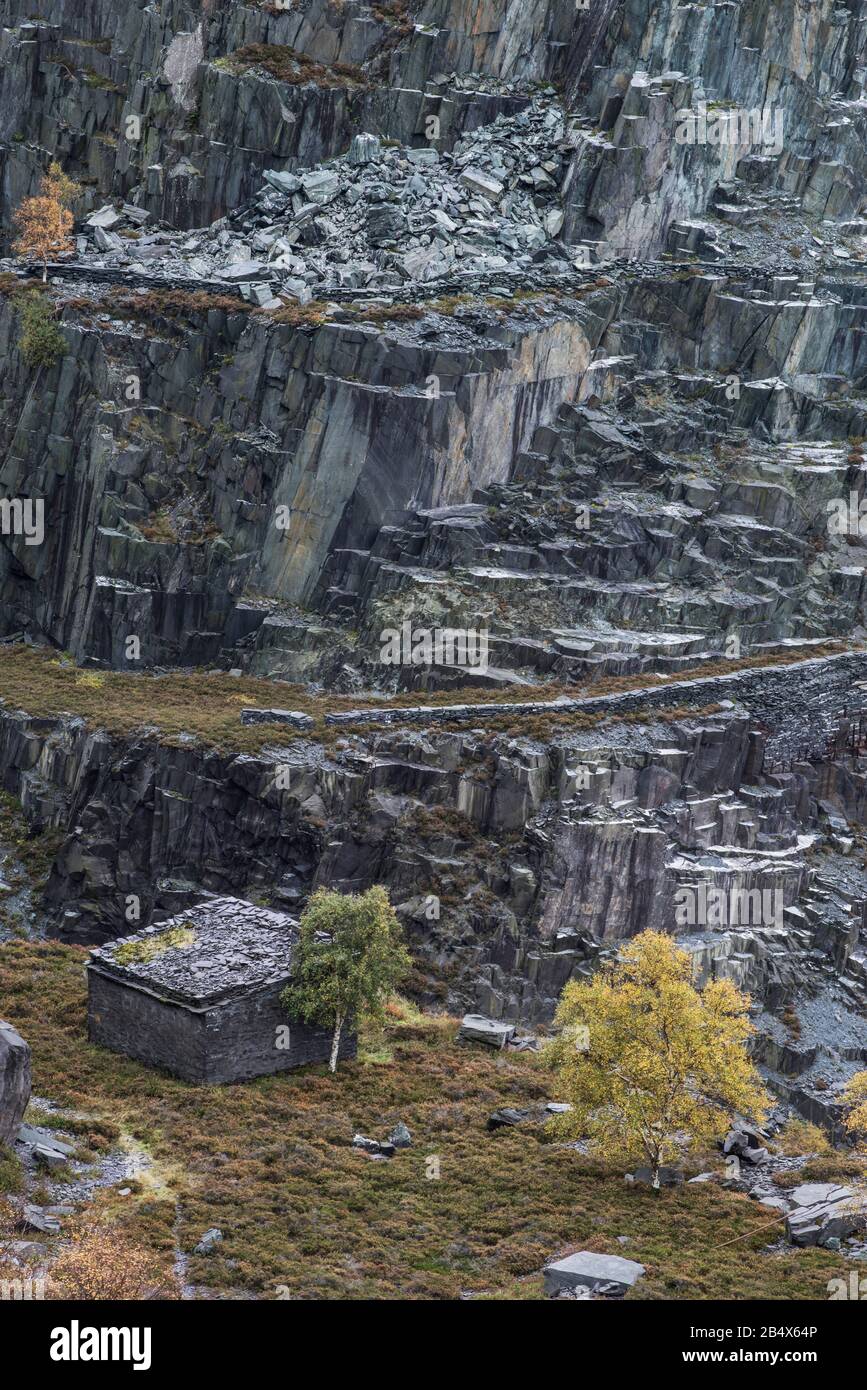 Slate quarry in Llanberis, Gwynedd, North Wales, UK Stock Photo - Alamy