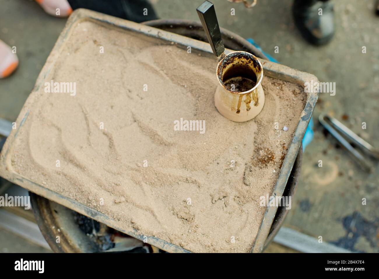 Coffee prepared on the sand hi-res stock photography and images - Alamy