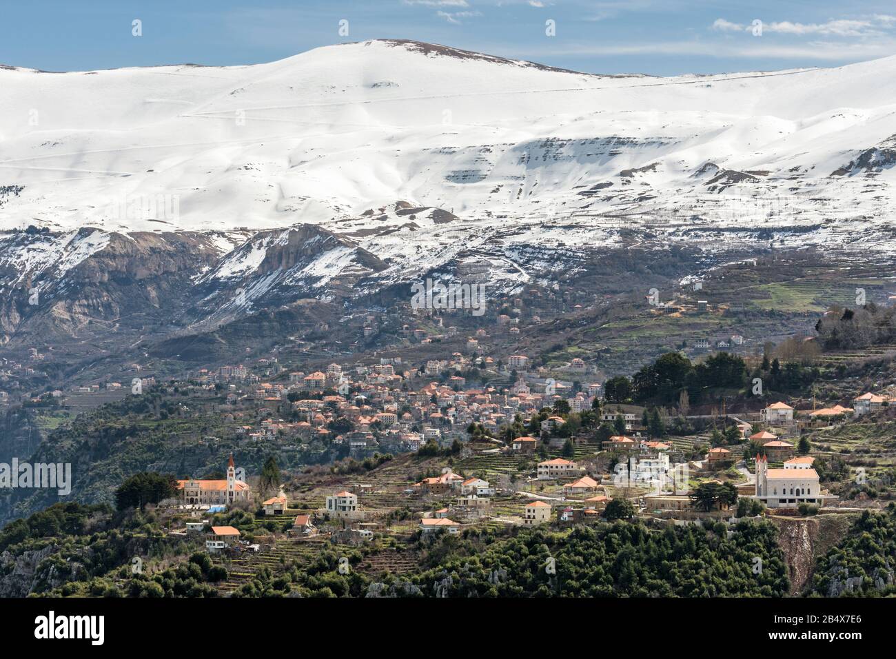 Dimane and Hasroun villages, Bsharri, Lebanon Stock Photo - Alamy