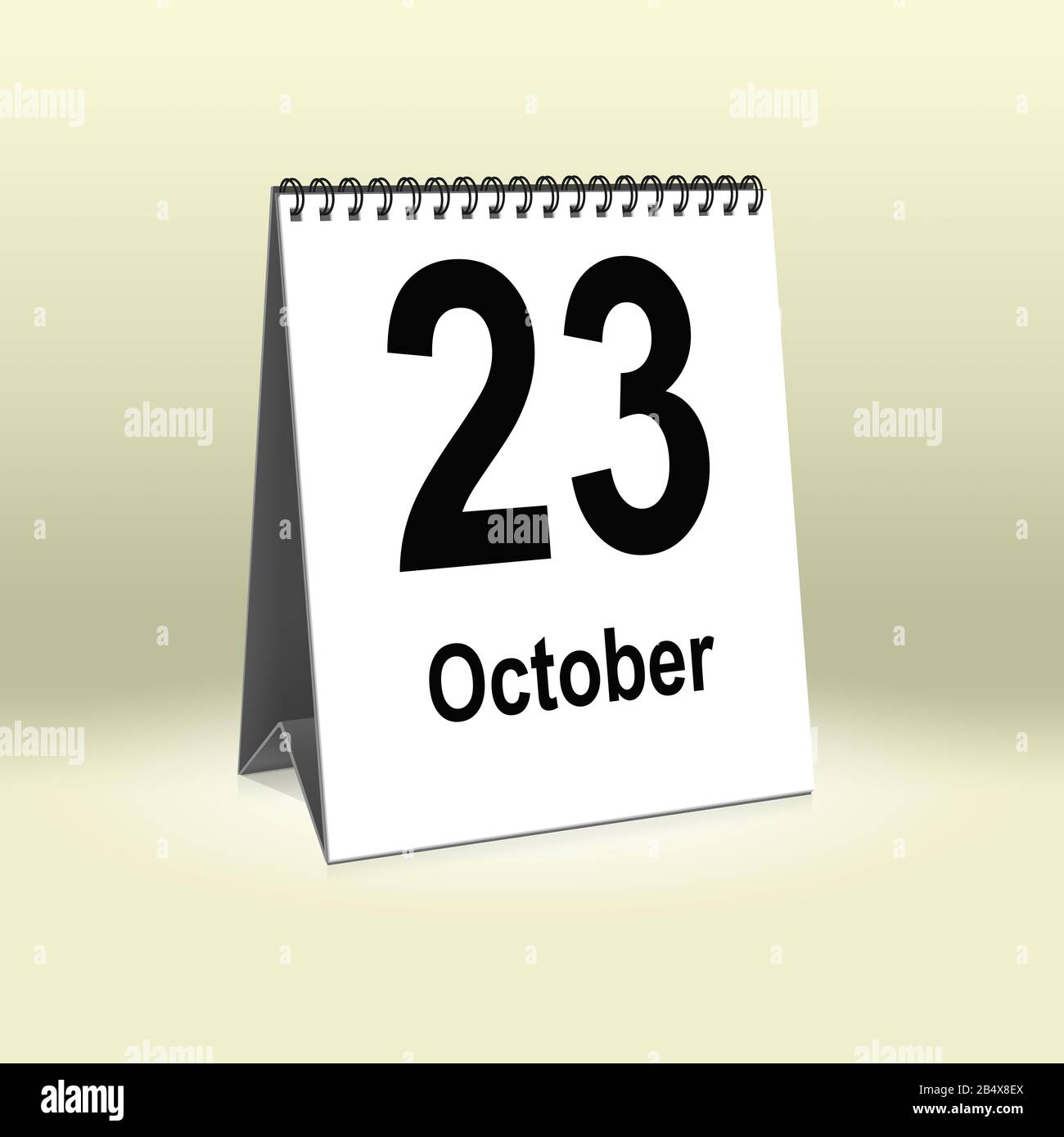 A calendar for the desk shows October 23th | Ein Kalender für den ...