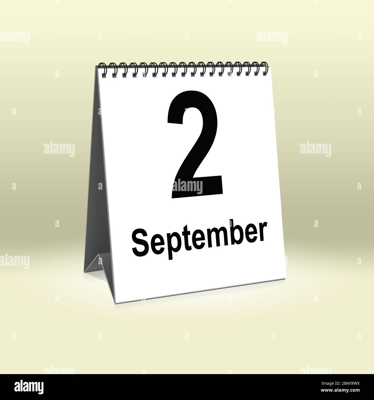 A calendar for the desk shows September 2nd | Ein Kalender für den ...