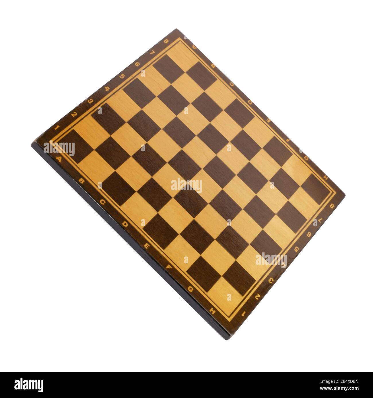 wooden empty chessboard isolated Stock Photo - Alamy