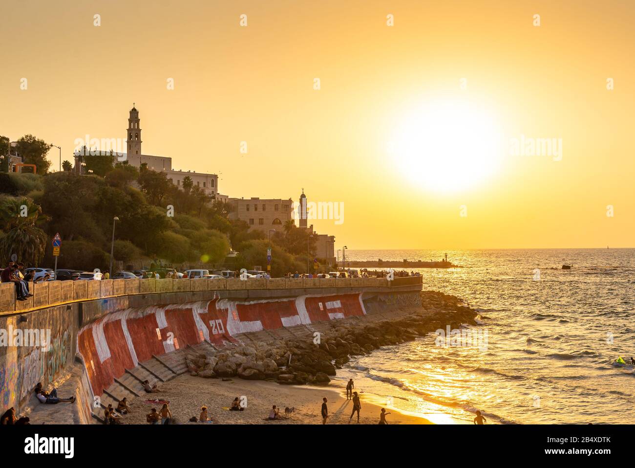 The Port of Jaffa at sunset. Tel Aviv, Israel Stock Photo - Alamy