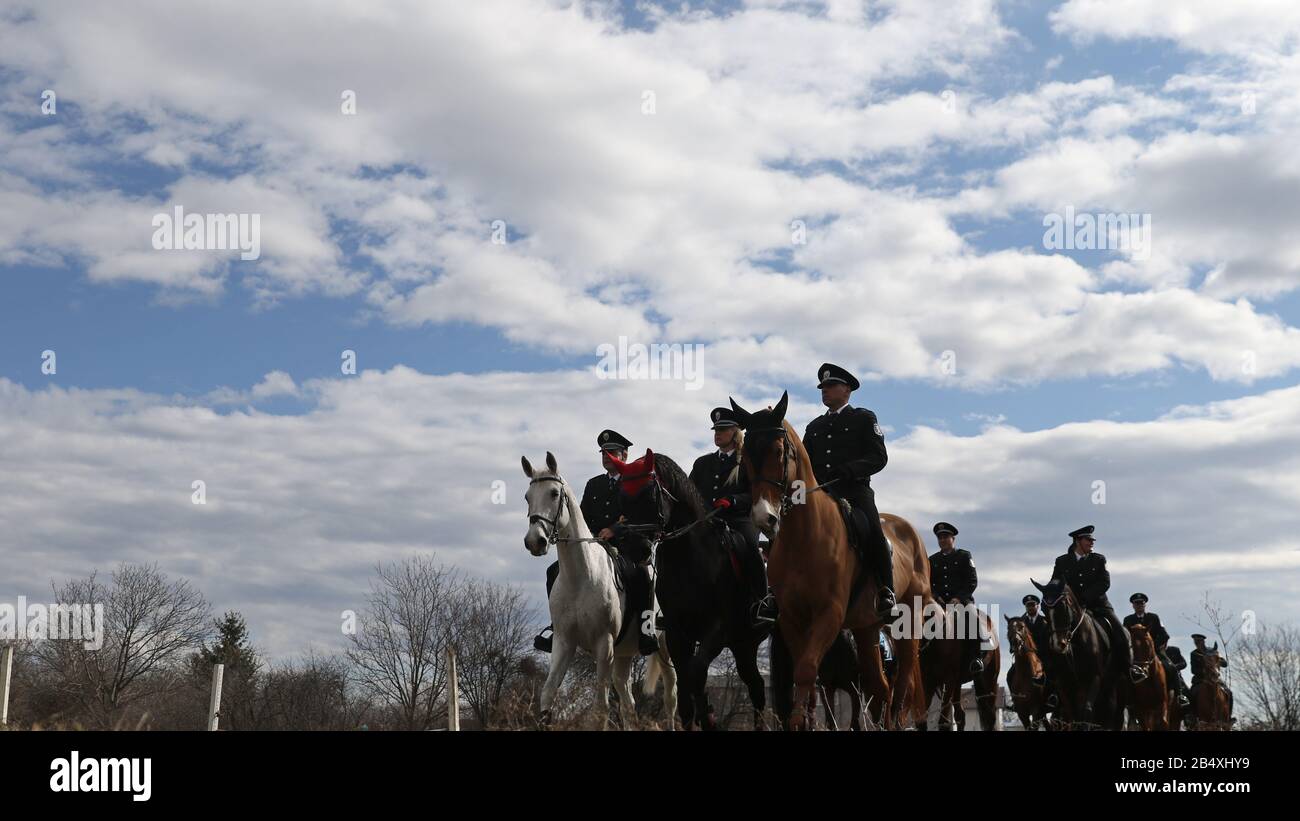 Bulgarian men ride their horses during celebrations marking the ...