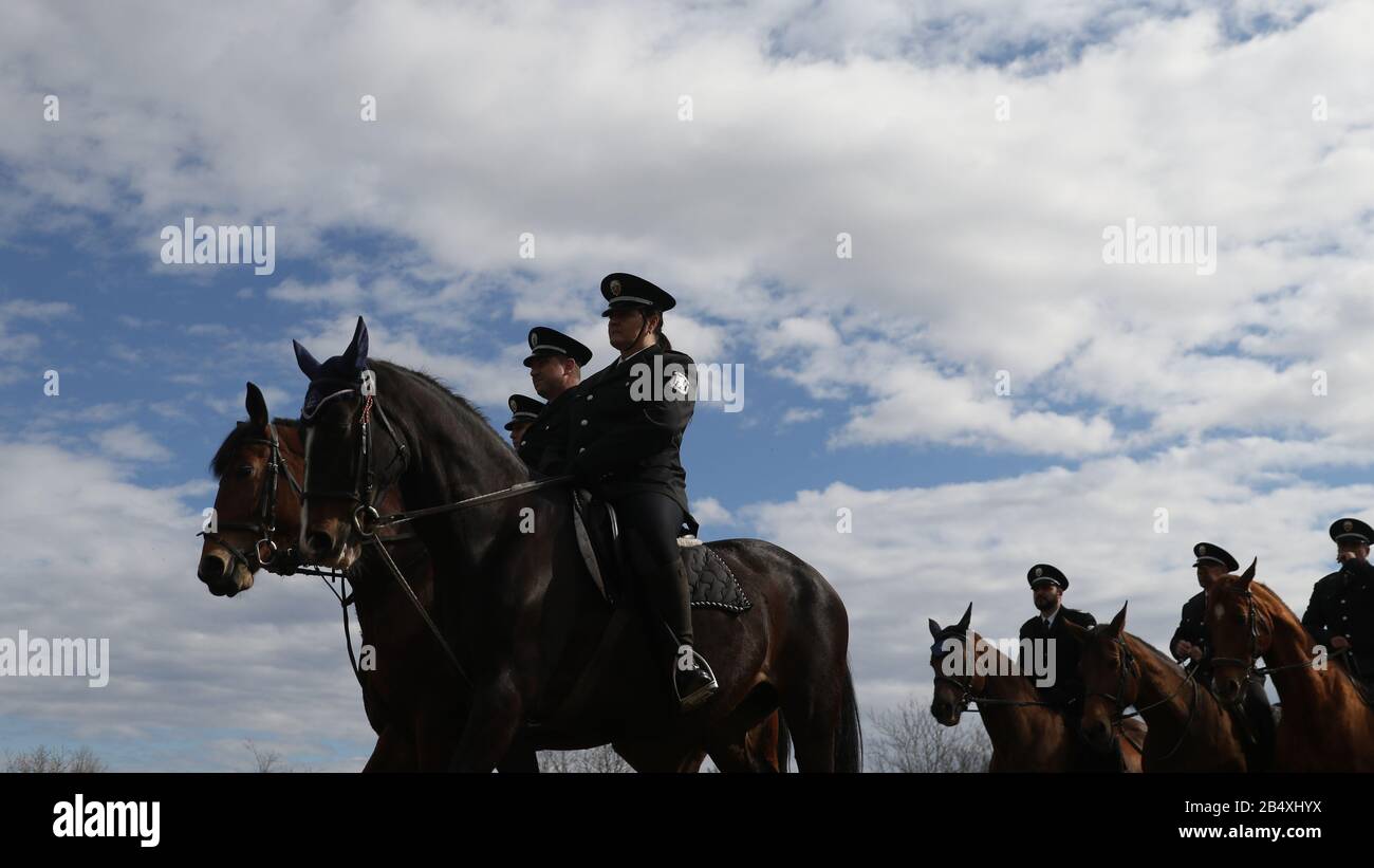 Bulgarian men ride their horses during celebrations marking the ...
