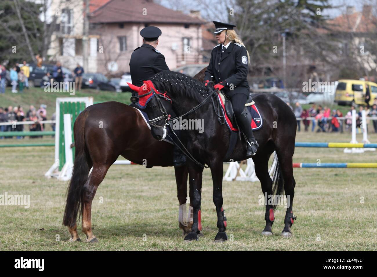 Bulgarian men ride their horses during celebrations marking the ...