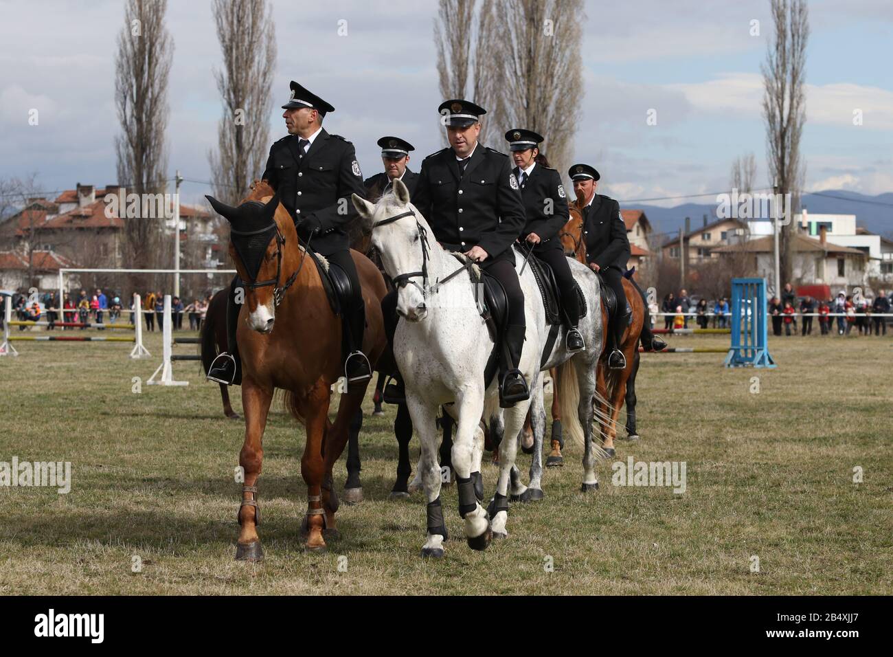 Bulgarian men ride their horses during celebrations marking the ...