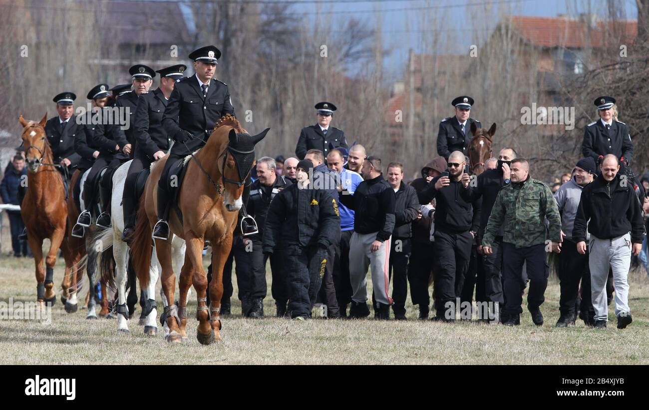 Bulgarian men ride their horses during celebrations marking the ...
