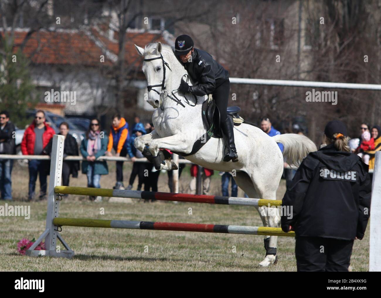 Bulgarian men ride their horses during celebrations marking the ...