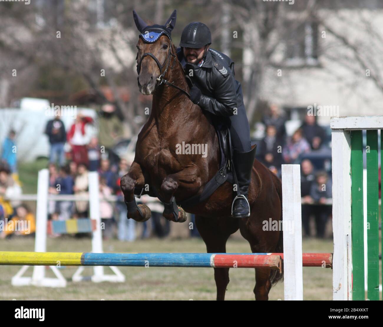 Bulgarian men ride their horses during celebrations marking the ...