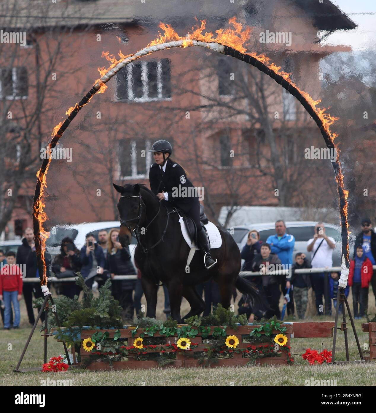 Bulgarian men ride their horses during celebrations marking the ...