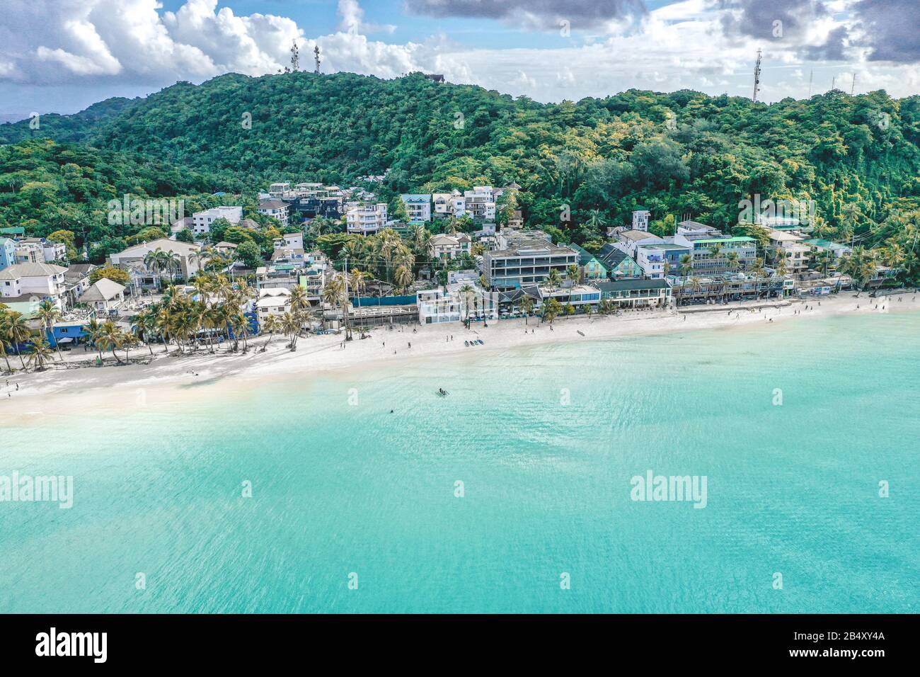 Aerial view of Boracay beach in Philippines Stock Photo - Alamy