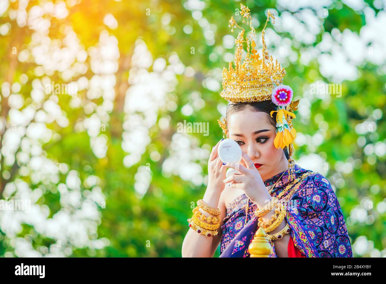 KANCHANABURI, THAILAND - APRIL 17 : Unidentified beautiful with ...