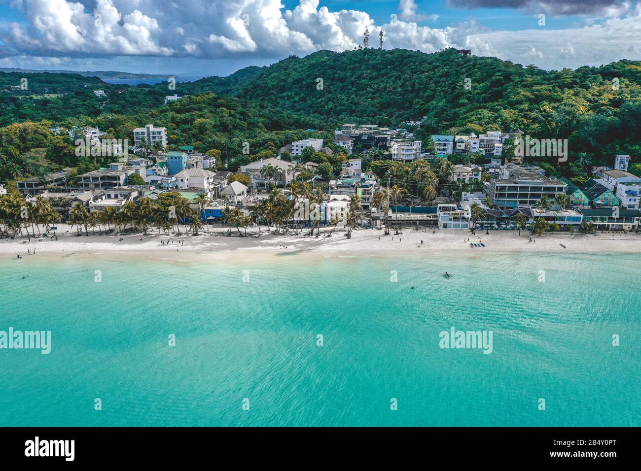 Aerial view of Boracay beach in Philippines Stock Photo - Alamy
