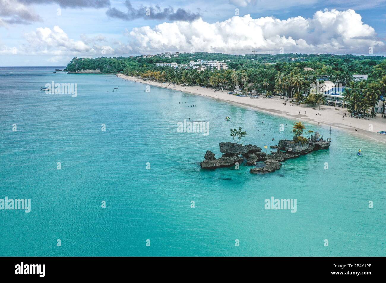 Aerial view of Boracay beach in Philippines Stock Photo - Alamy