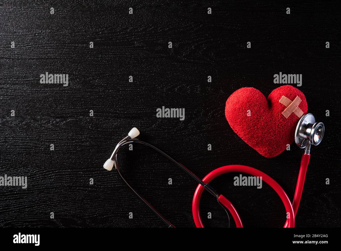 World health day, Healthcare and medical concept. Red heart with ...