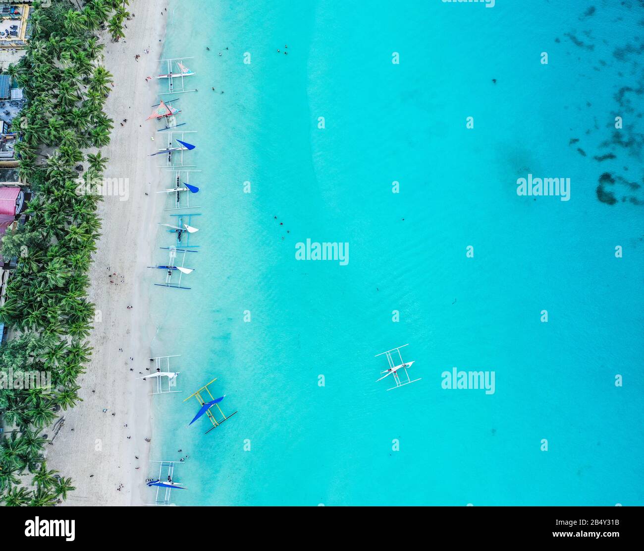 Aerial view of Boracay beach in Philippines Stock Photo - Alamy