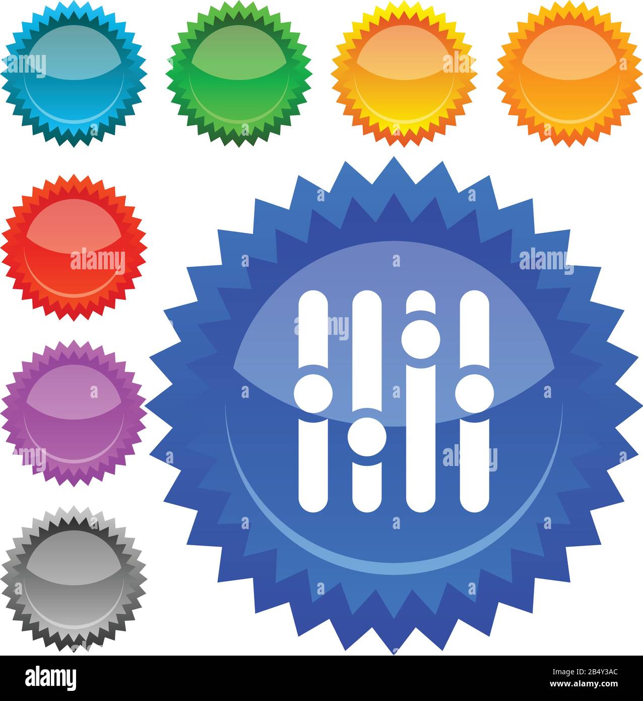 Icon with adjusters symbol. Control paner, levels, settings concept ...