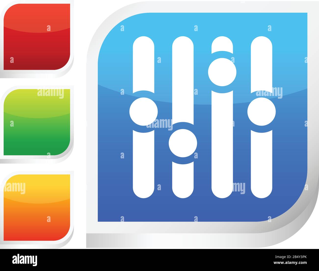 Icon with adjusters symbol. Control paner, levels, settings concept ...
